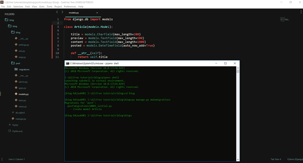 How to create a Basic Blog in Django | Part One - manascode